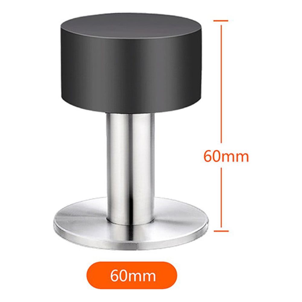 Non Punch Door Stopper Stainless Steel Stop Round Rubber Floor ...