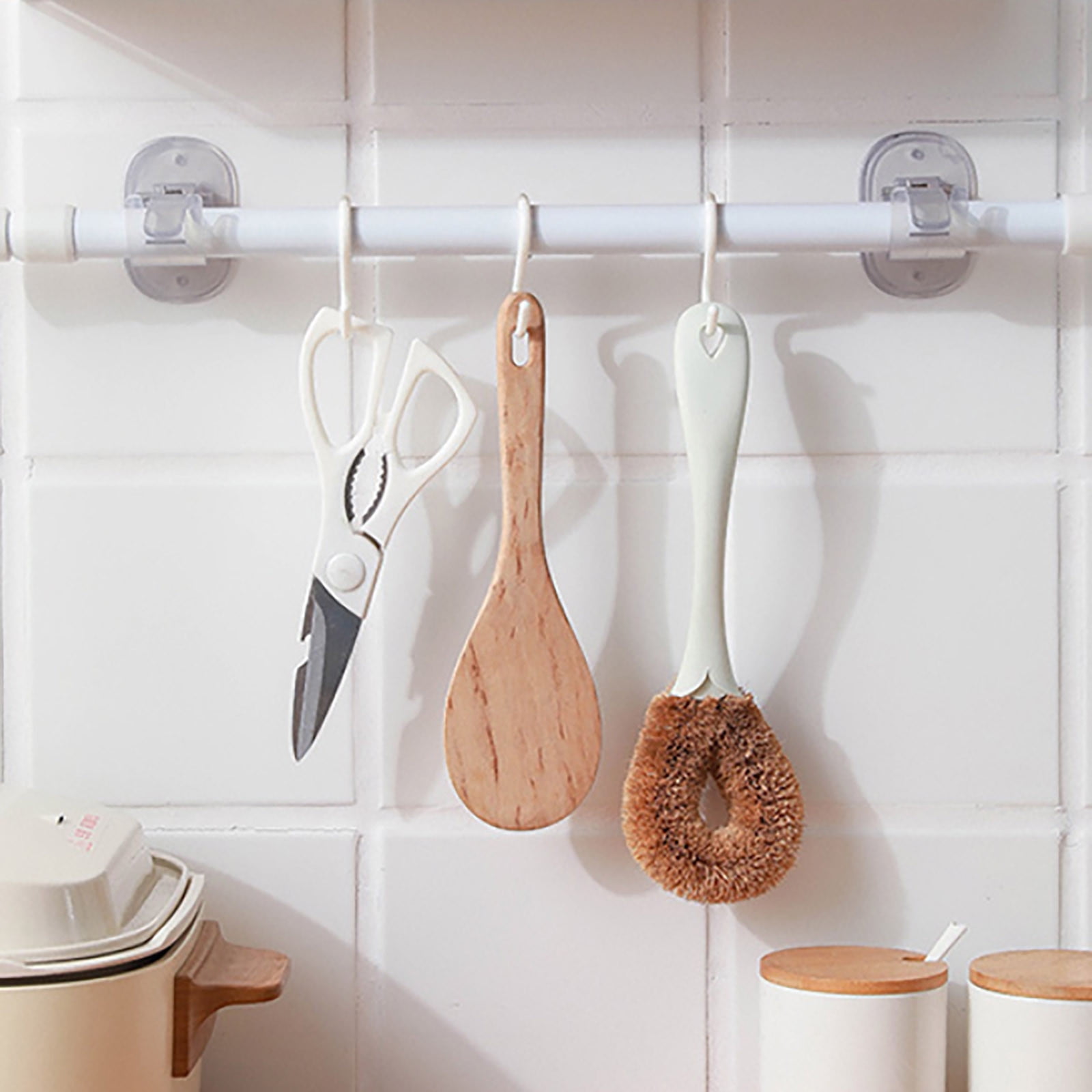 Non Punching Hanging Rod Clip Curtain Rod Roman Rod Shower Curtain Rod ...