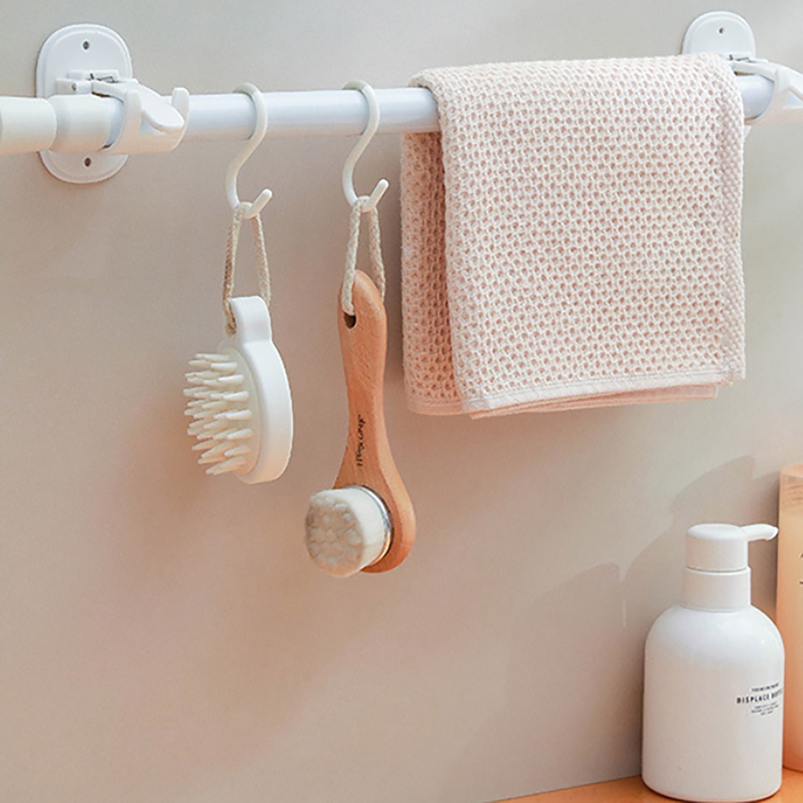 Non Punching Hanging Rod Clip Curtain Rod Roman Rod Shower Curtain Rod ...