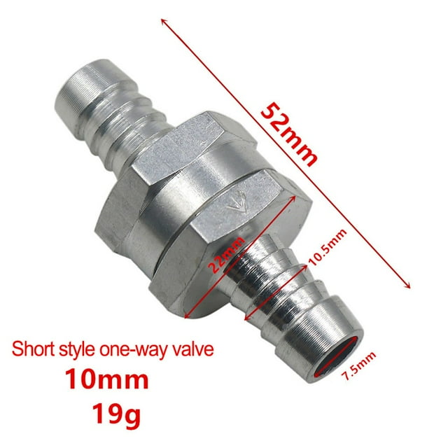 Non Return Valve Single Way Inline 6/8/10/12mm Fuel Air Water Pipe Tube ...
