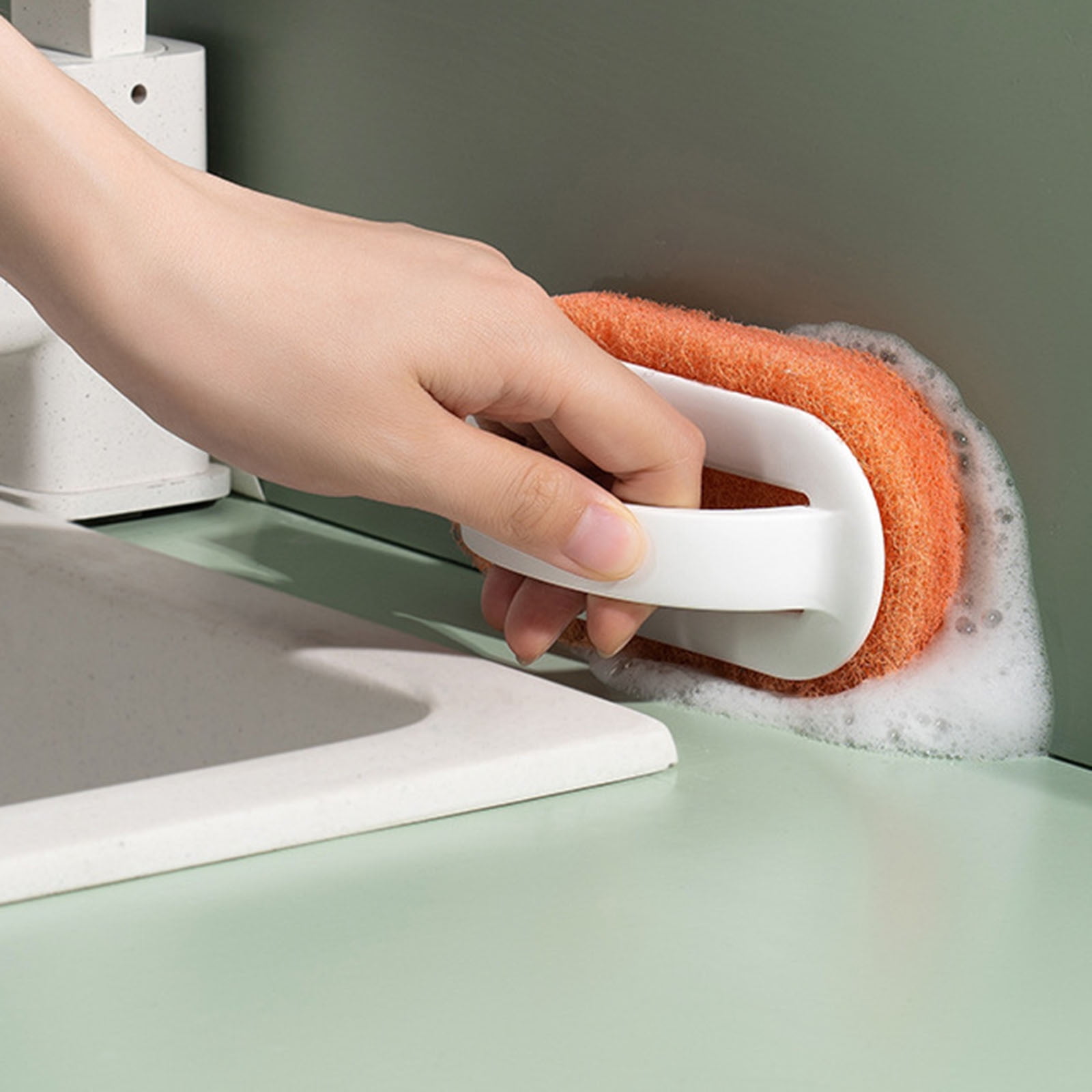 Non-Scratch Bath Tub Scrubber & Pool Step Cleaner Heavy Duty Shower ...