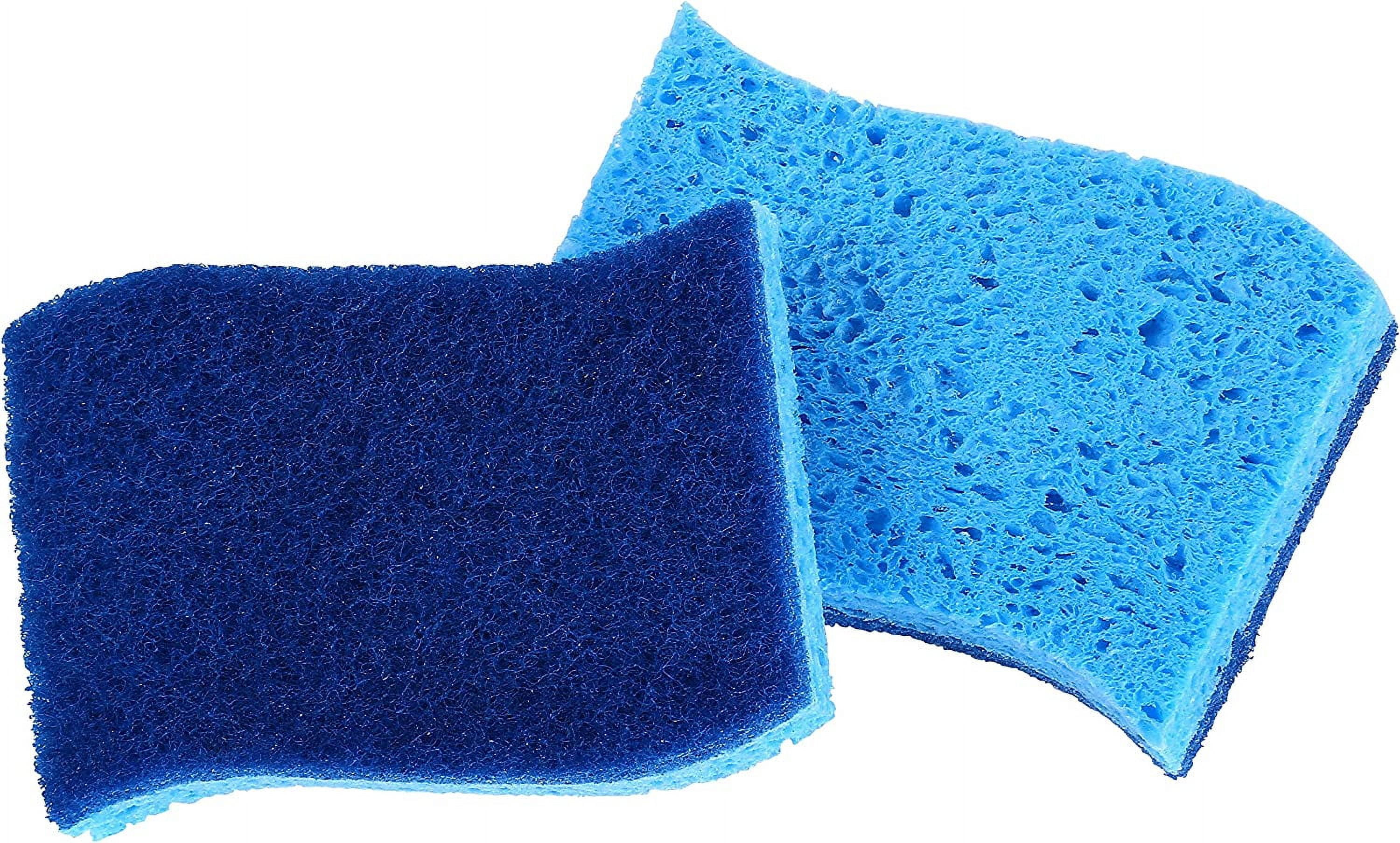 Non-Scratch Cellulose Sponge Kitchen Scrub Sponge with Scouring Pad Set ...