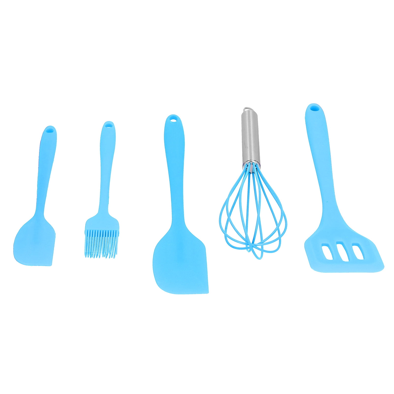 Non-Scratch Coating Silicone Whisks for Cooking, 5-Piece Set with ...