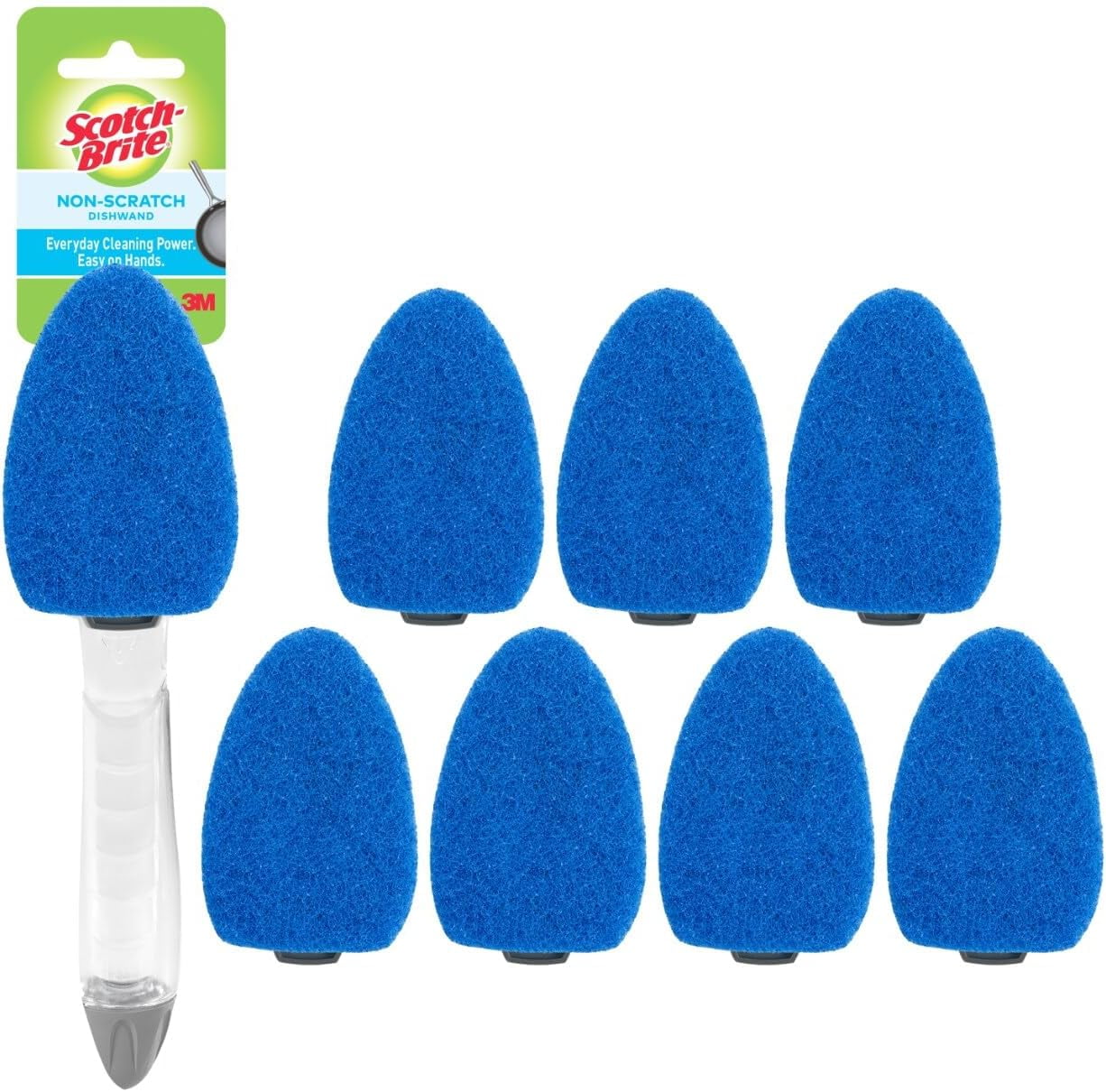 Non-Scratch Dishwand Kit, 1 Dish Wand & 7 Sponge Refills, Keep Hands ...