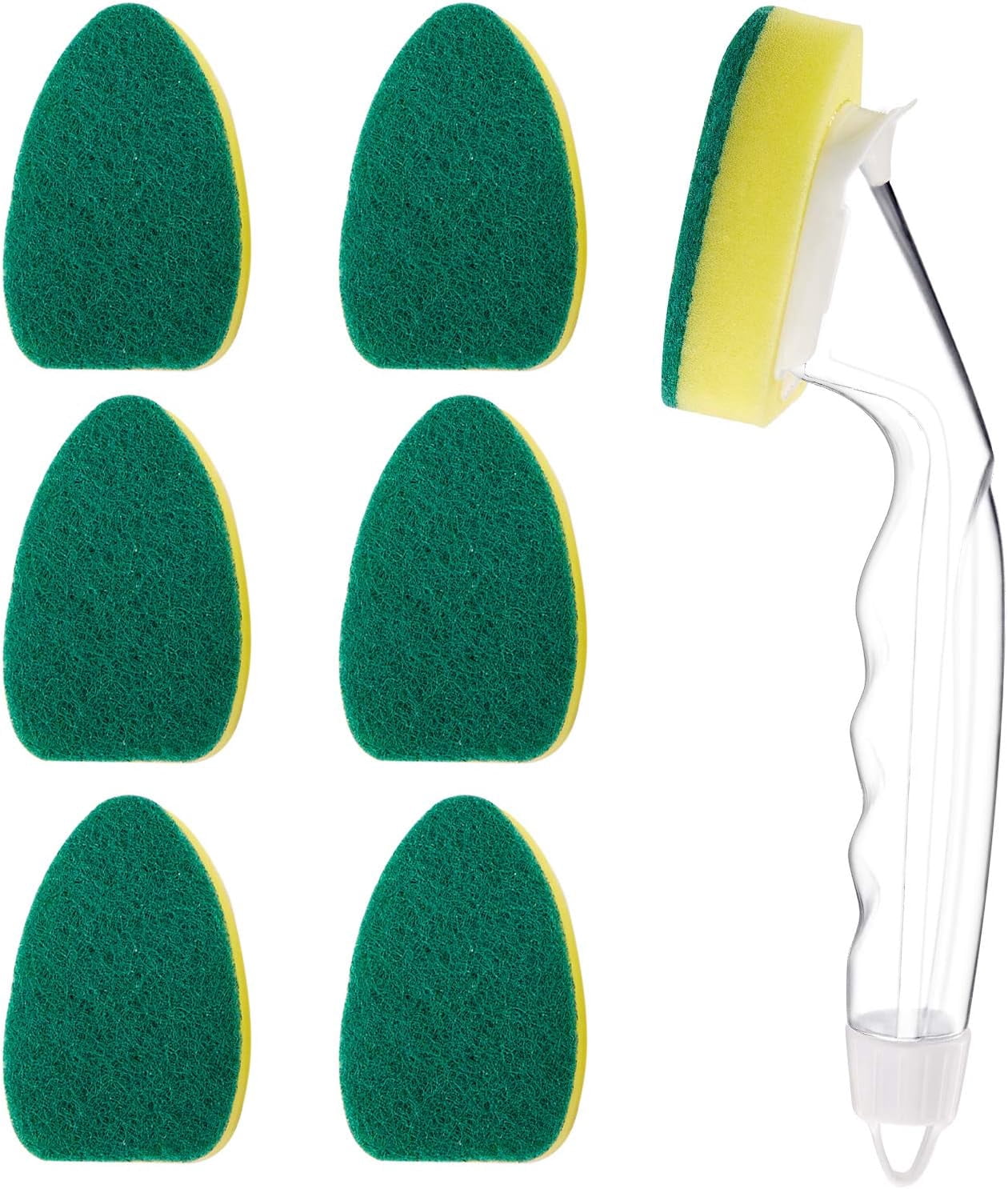 Non Scratch Dishwand Refills with Built-in Scrubber, Heavy Duty ...