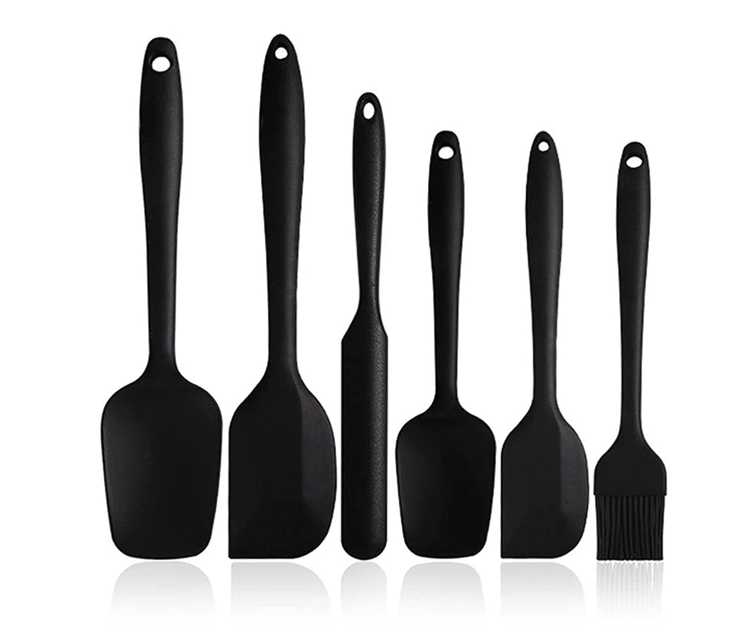 Non Scratch Kitchen Utensils, 6 Piece Silicone Tool Set for Cooking ...