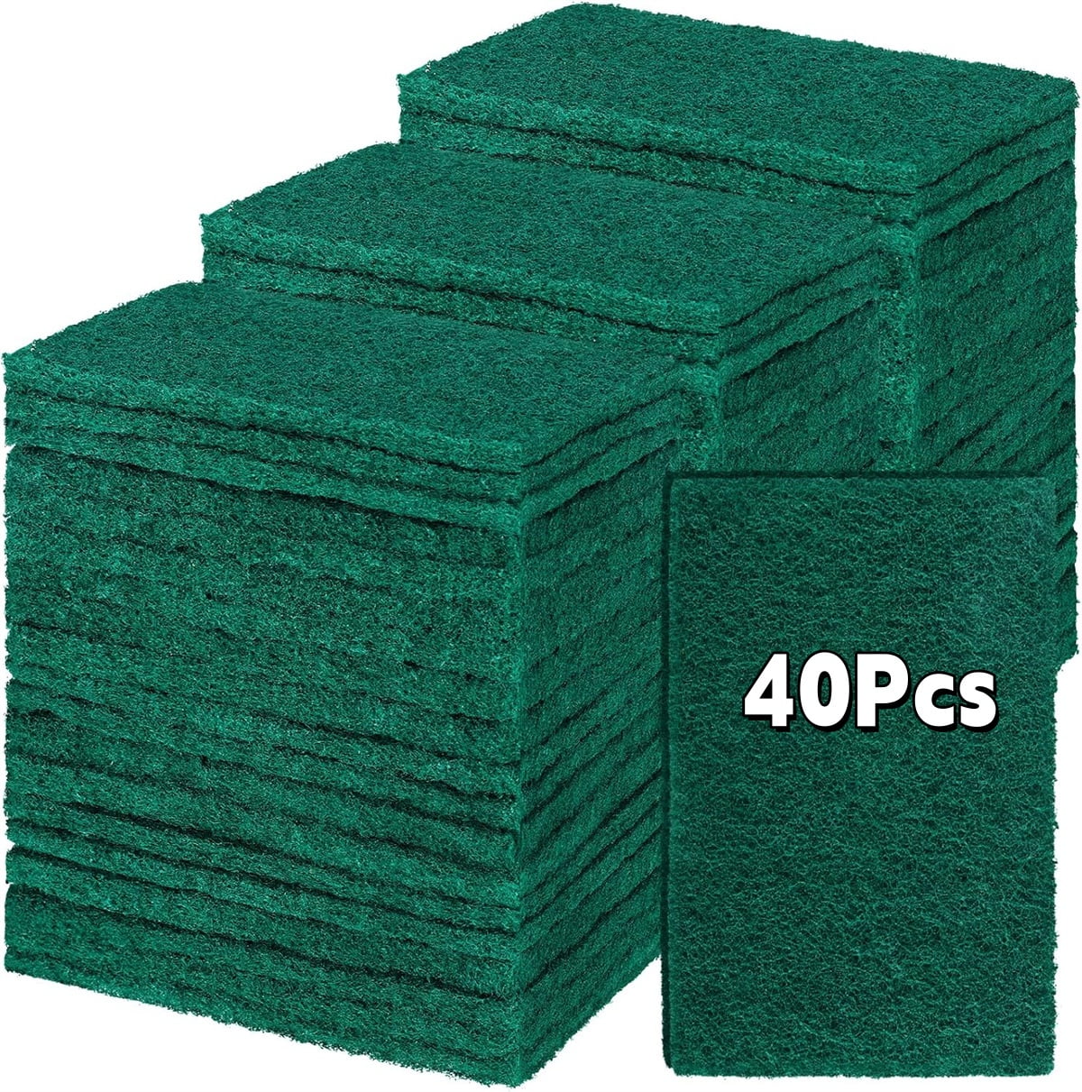 Non-Scratch Scouring Pads, GIXUSIL Duty Cleaning Pads, 40 Pcs Household ...