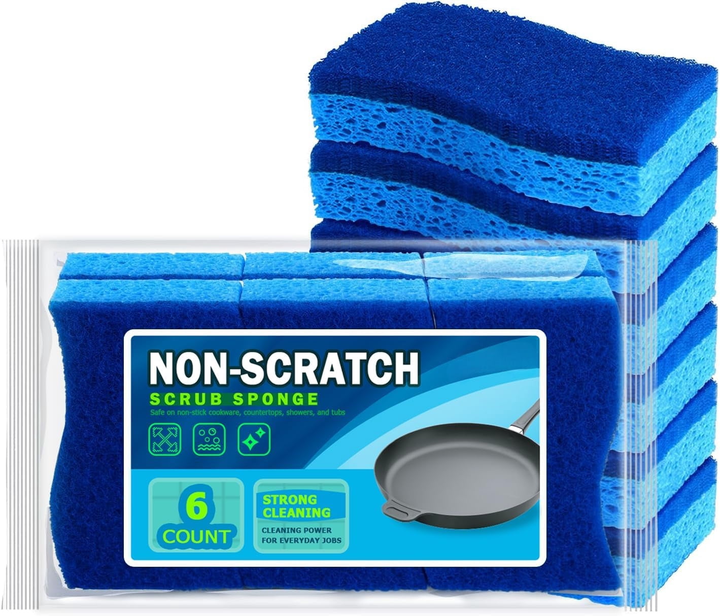 Non Scratch Scrub Sponge, Sponges for Dishes, Sponges Kitchen, Cleaning ...