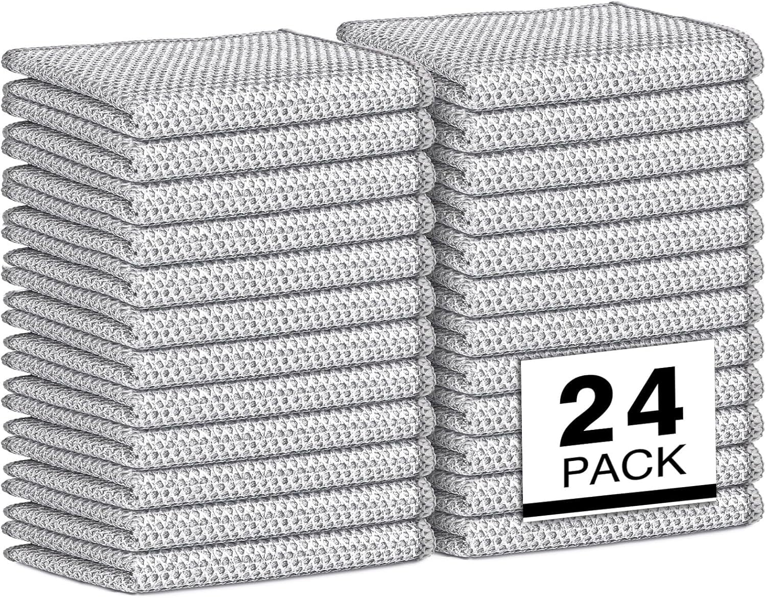 Non Scratch Wire Dishcloth 24PK, Wire Dishwashing Rag for Wet and Dry ...