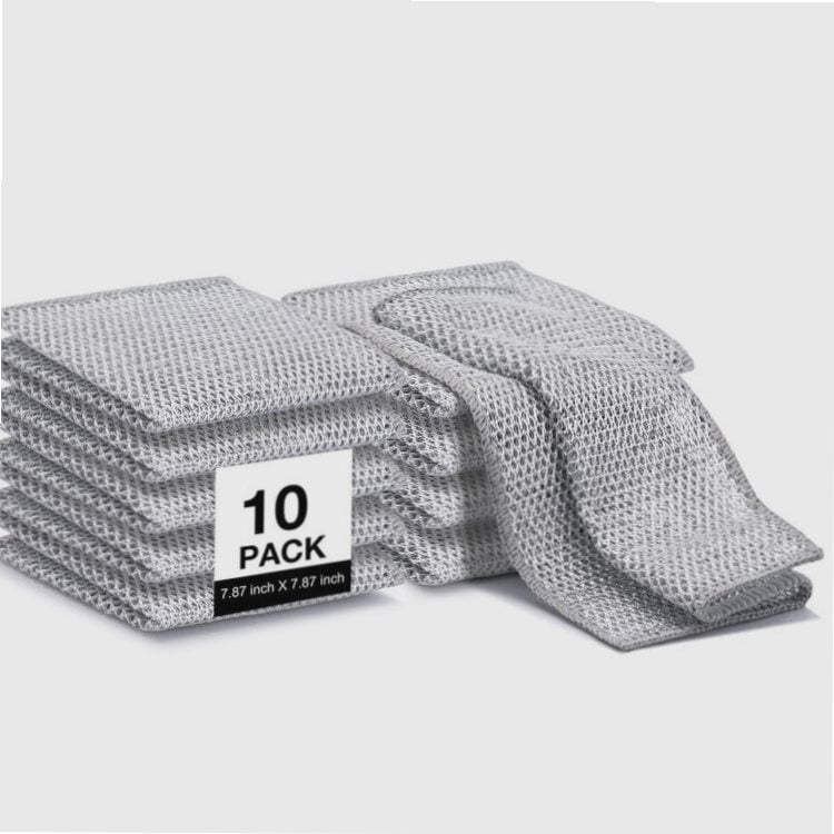 Non-Scratch Wire Dishwashing Rags - Reusable Steel Wool Scrubbers for ...