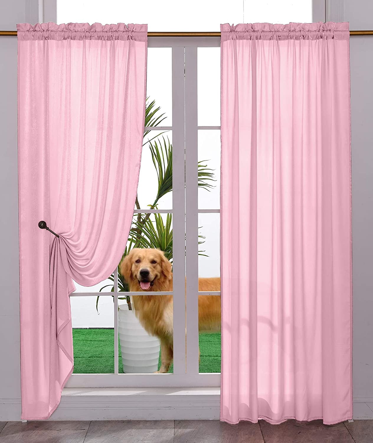Non-See-Through Velvet Opaque Privacy Curtains 2 Panels Drapes for ...
