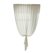 Curtainking 96-inch Beige Linen Farmhouse Curtains, Light Filtering ...