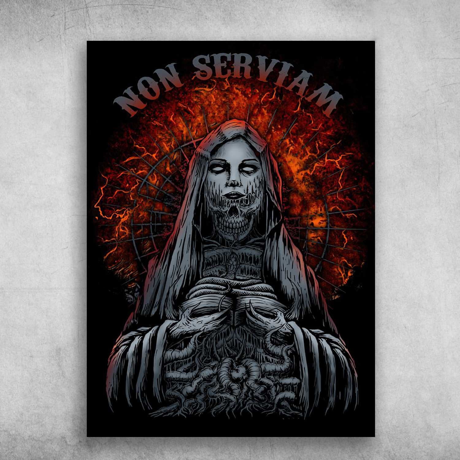 Non Serviam, Horror Poster, Skeleton Nun 24 x 36 Inch Poster - Walmart.com
