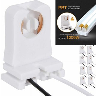 Uxcell 31x26mm LED Tube Light Mounting Bracket Sockets Fluorescent Lamp ...