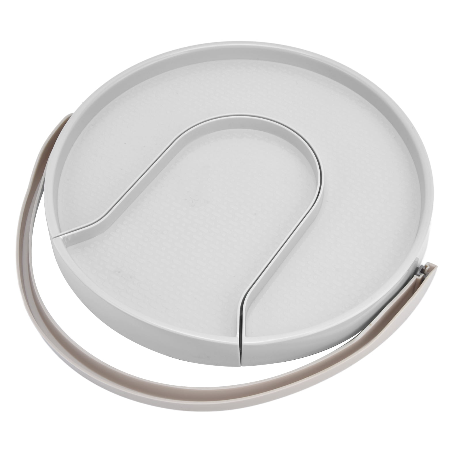 Non-Skid Kitchen Storage Turntable - White Pull Out Organizer Rack for ...