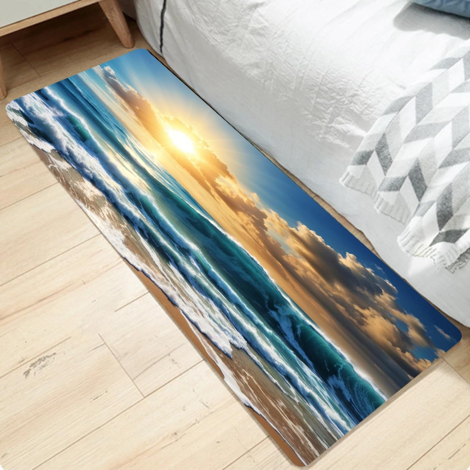 Non-Skid Low Pile Sponge Foam Door Entry Rug for Bathroom Mat,Beach ...