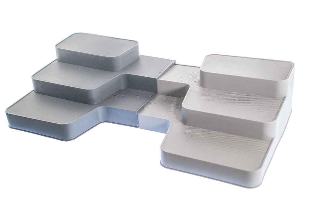 Non Slip 3 Tier Expandable Spice Rack Step Shelf Organizer - Shelf ...