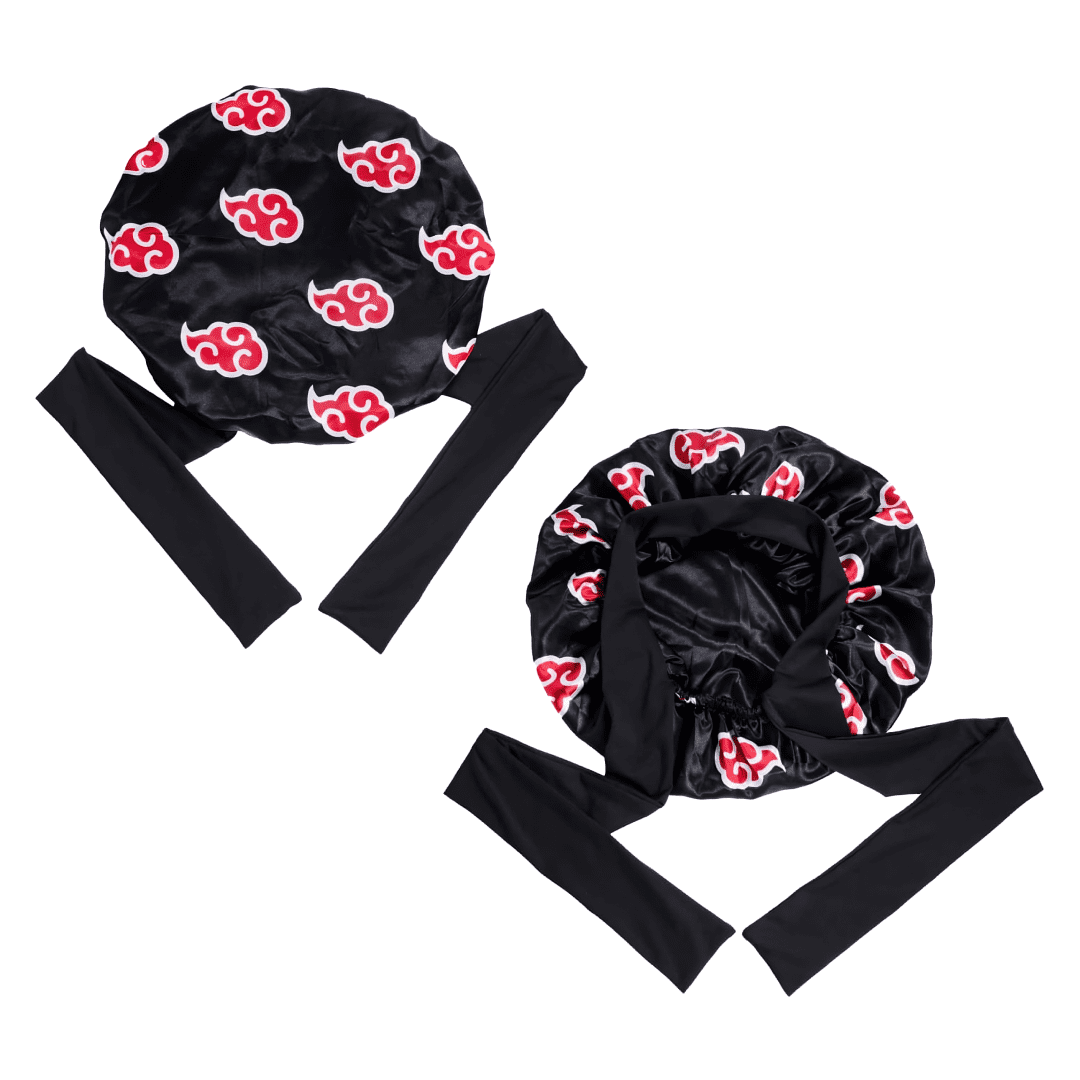 Non Slip Anime Bonnet with Tie Adjustable Women and Men Silky Bonnets ...