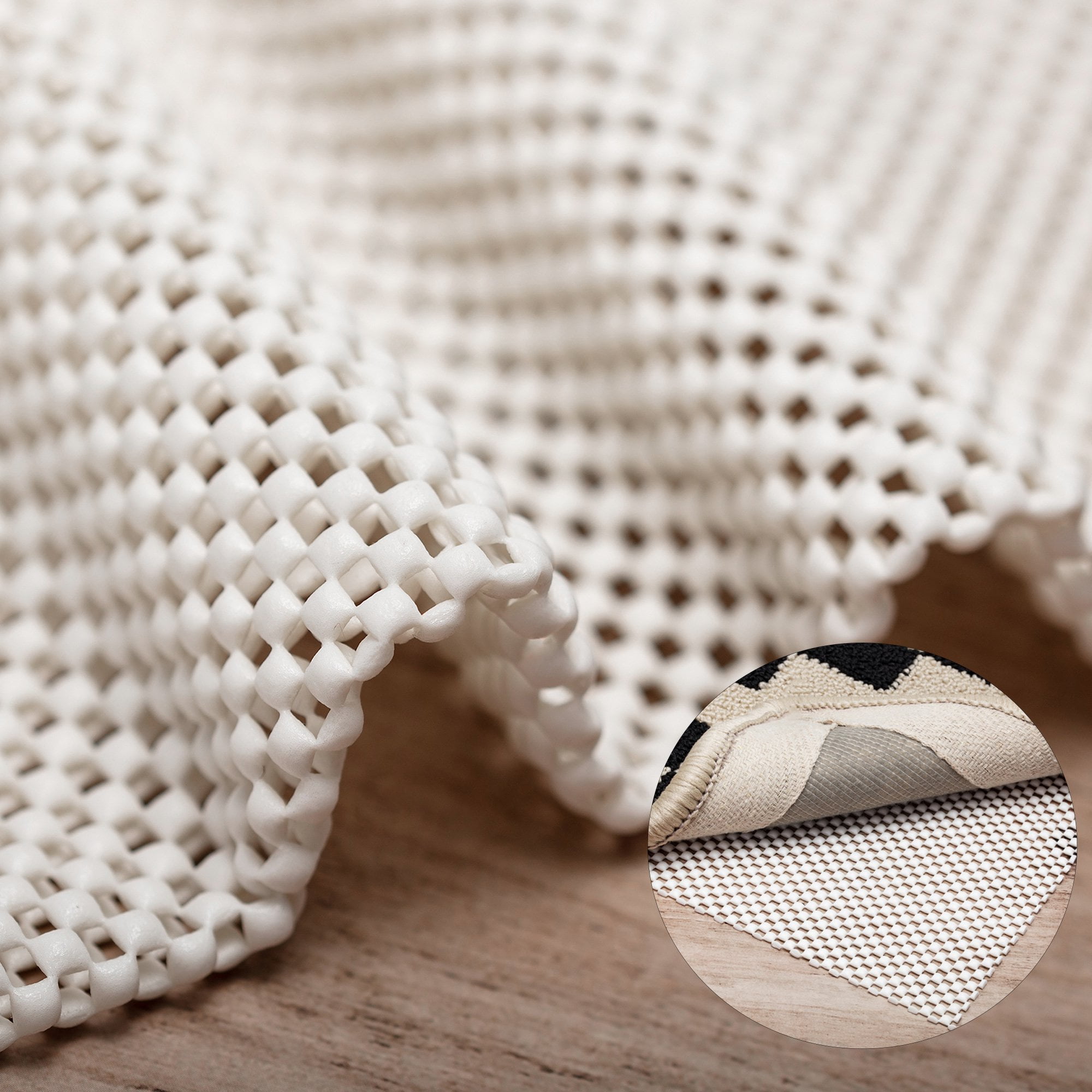 Non-Slip Area Rug Pad, Extra Thick Rug Pads Protective Cushioning Pad ...