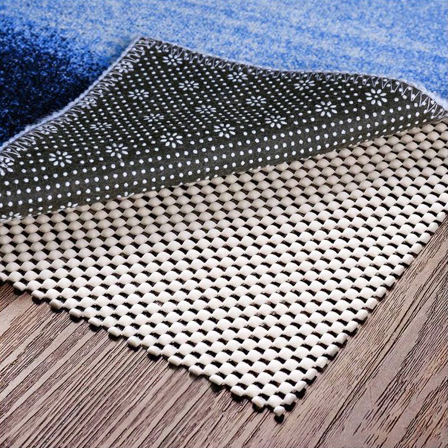 Non Slip Area Rug Pad Gripper - Strong Grip Carpet Mat Anti Skid Rug ...