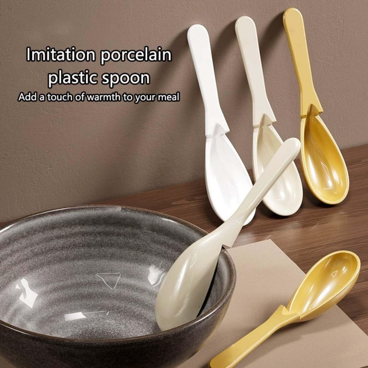 Non-Slip Asian Soup Spoon | Japanese Ramen Spoon with Long Handle ...