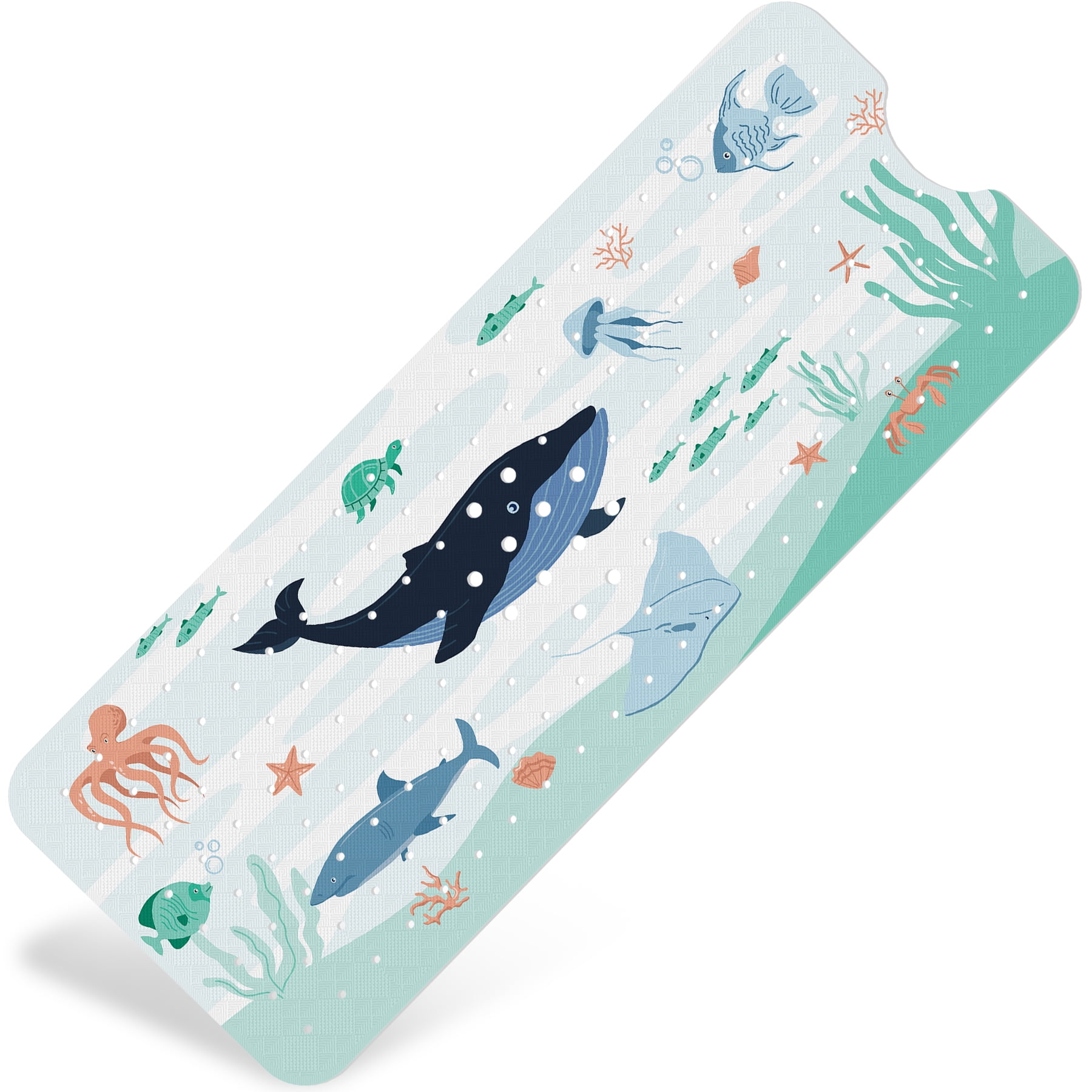 Non-Slip Bath Mat for Tub with Powerful Suction Cups, 40"x16" Large ...