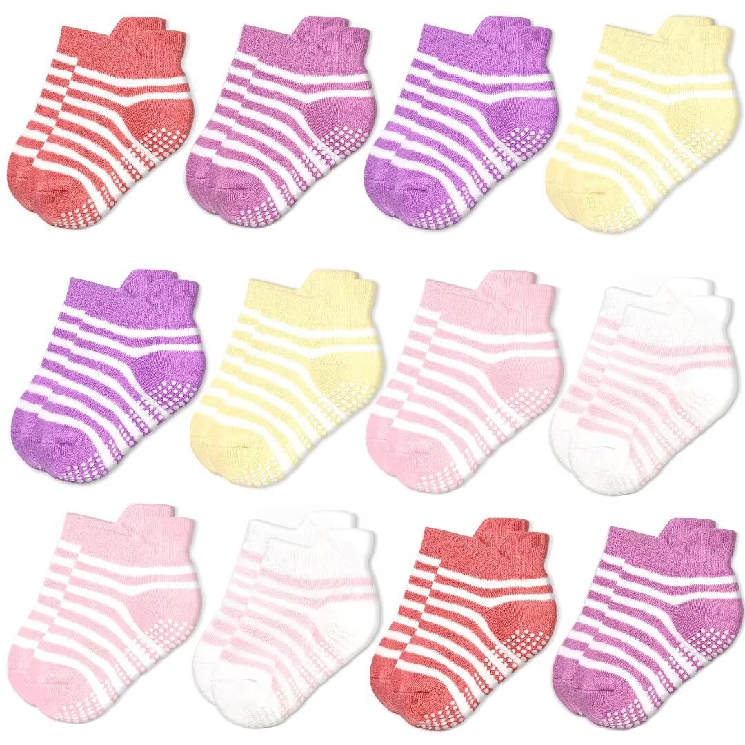 Non-Slip Baby Socks Infant Girls Boys Ankle Anti Slip Socks With Grips ...