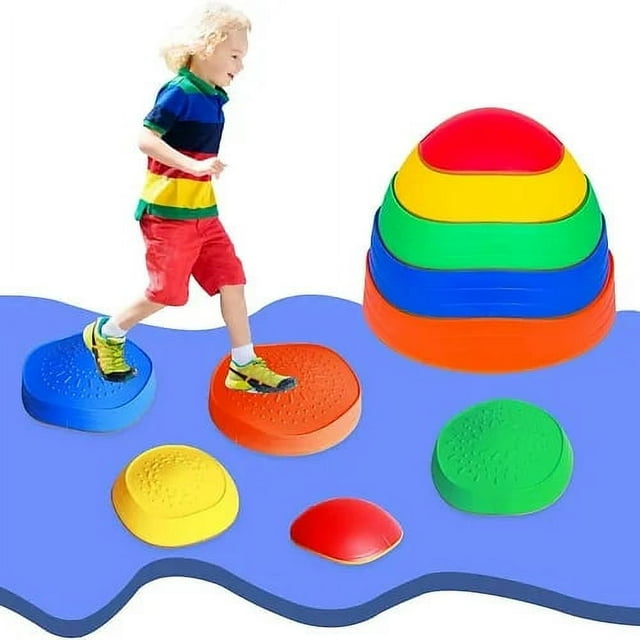 Non-Slip Balance Stepping Stones for Kids: Obstacle Preschool Toddler ...