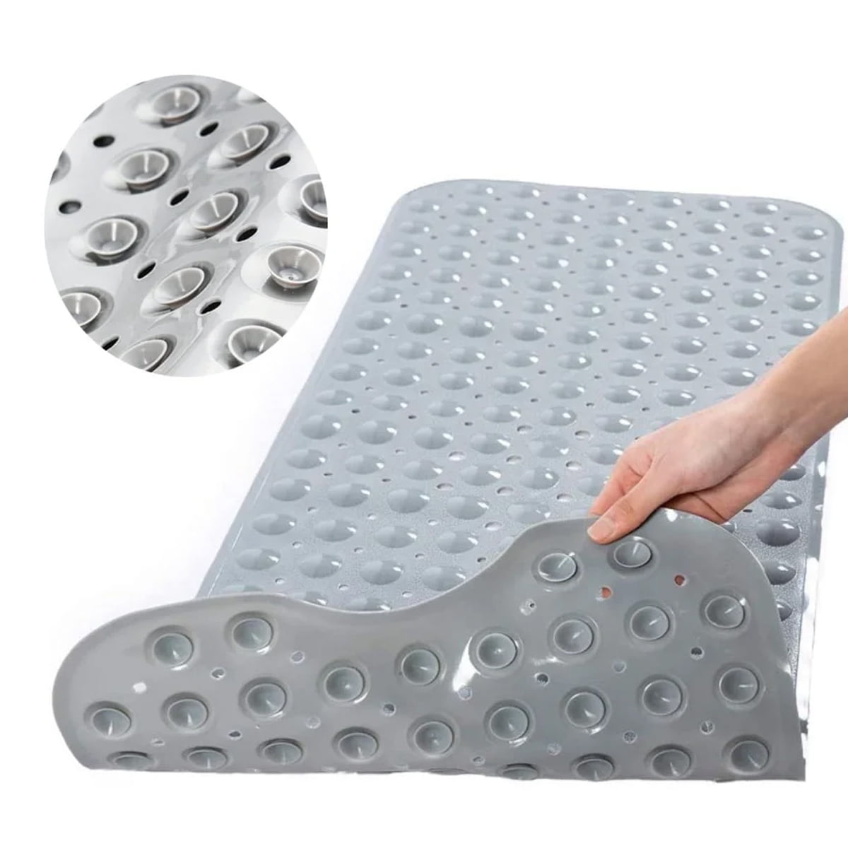 Non-Slip Bath Mat, 100 x 40 Cm Extra Large Size Shower Floor Mat with ...