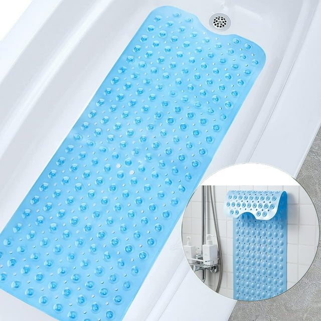 Tub Resistant Non-Slip Bath Mat with Suction Cups and Drain Holes, 40 x ...