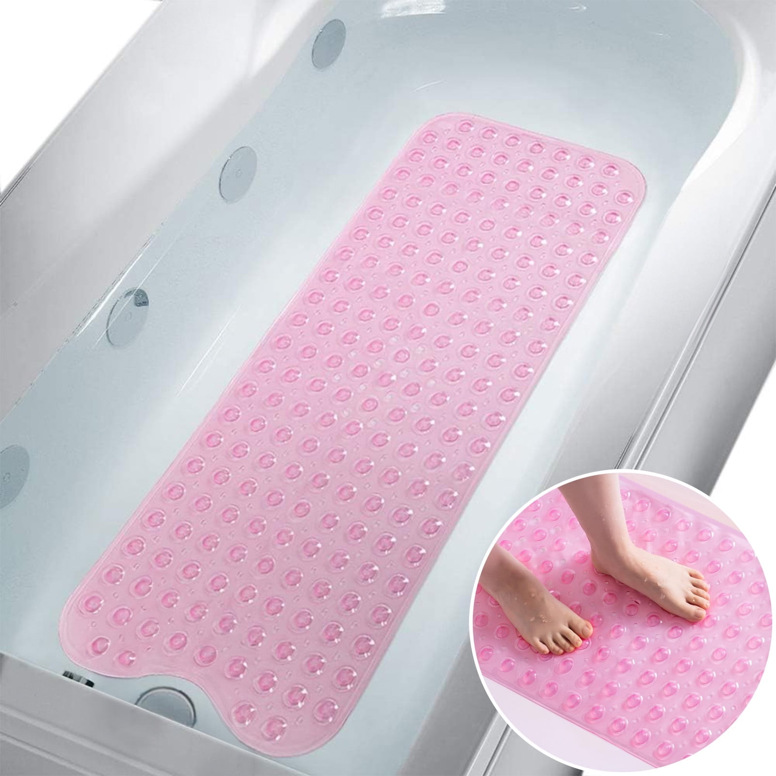 Non Slip Bath Mat for Bathtub, Non-Slip Rubber Bath Mat Shower Mat with ...