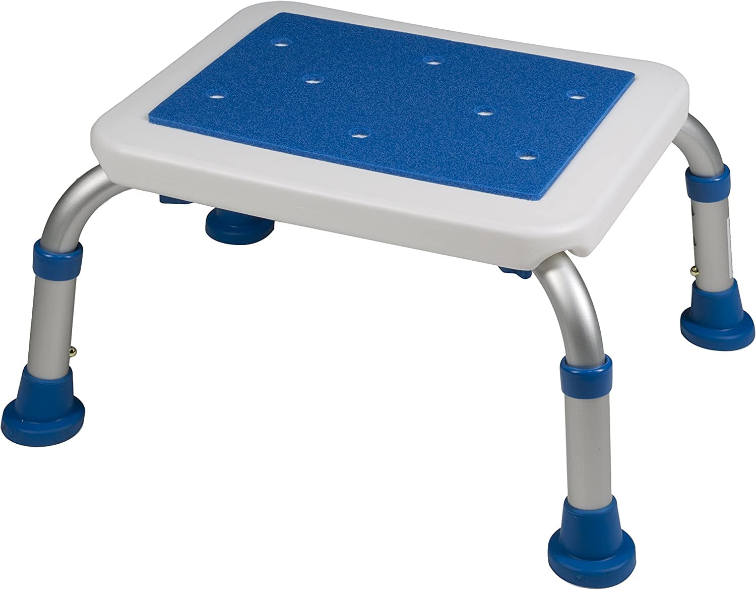 Non-Slip Bath Safety Step Stool, Foam Padded, Adjustable Height ...