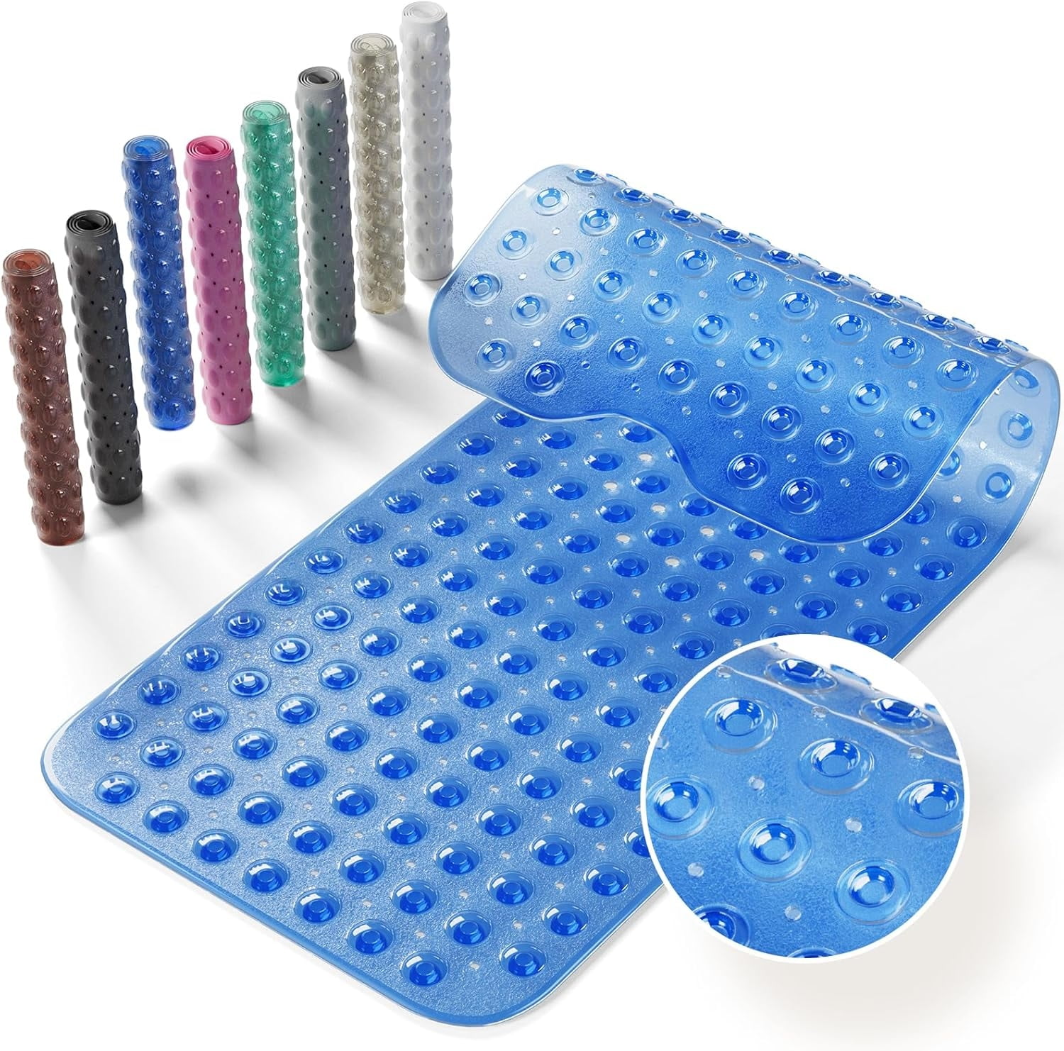 Non-Slip Bath Tub Mat, 39x16 Inch Extra Large Shower Mat with Drain ...