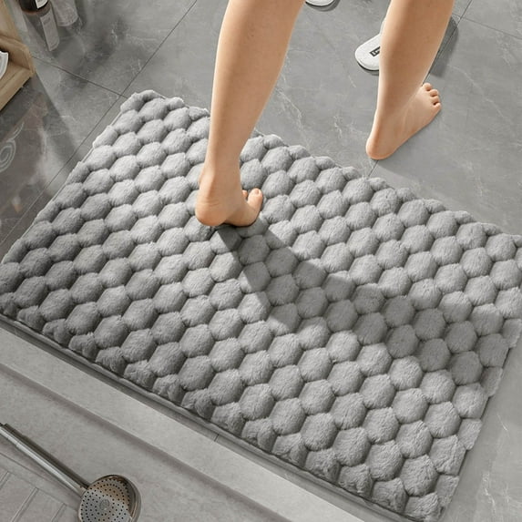 Non-Slip Bathroom Mat, Heavy Duty Drying Mat, Soft Material, Easy Clean ...