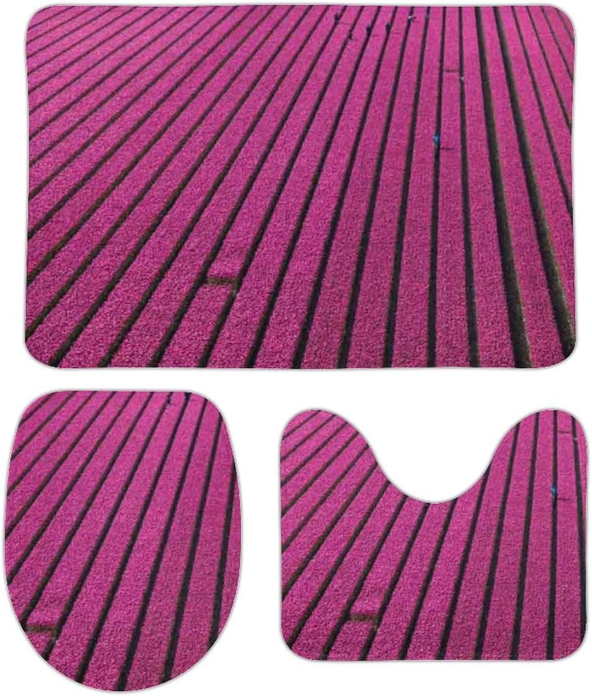Non Slip Bathroom Rugs Set 3 Piece Bath Mats North Holland Tulip Fields ...