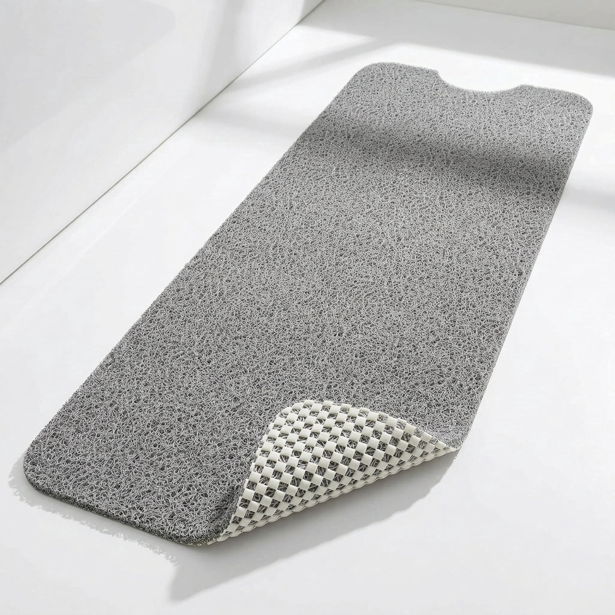 Non Slip Bath Mat, 40 x 16 Inch Extra Long PVC Loofah Shower Mat for ...