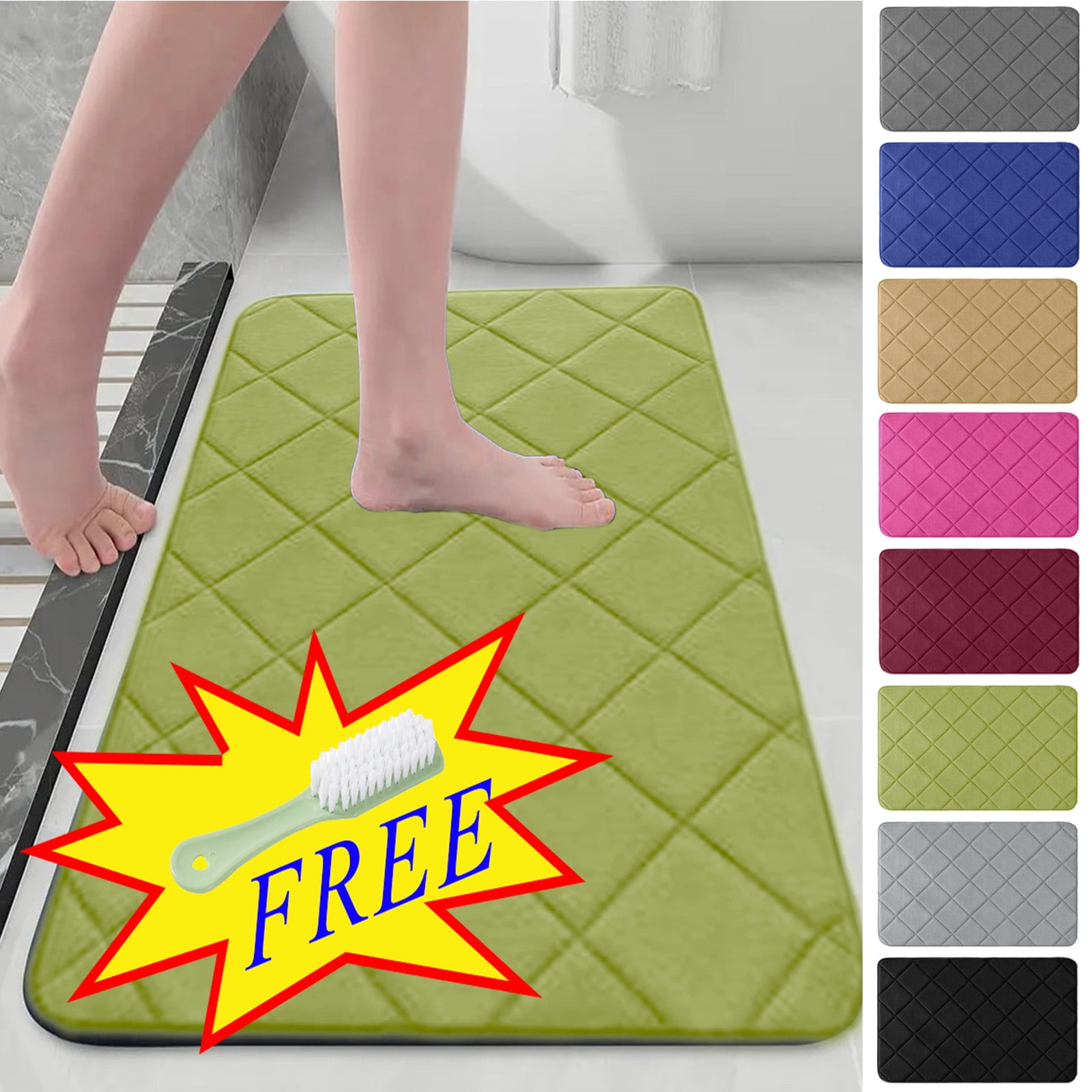 Non-Slip Bathtub Mat, Anti Slip Shower Mat Living Room Bedroom Straight ...