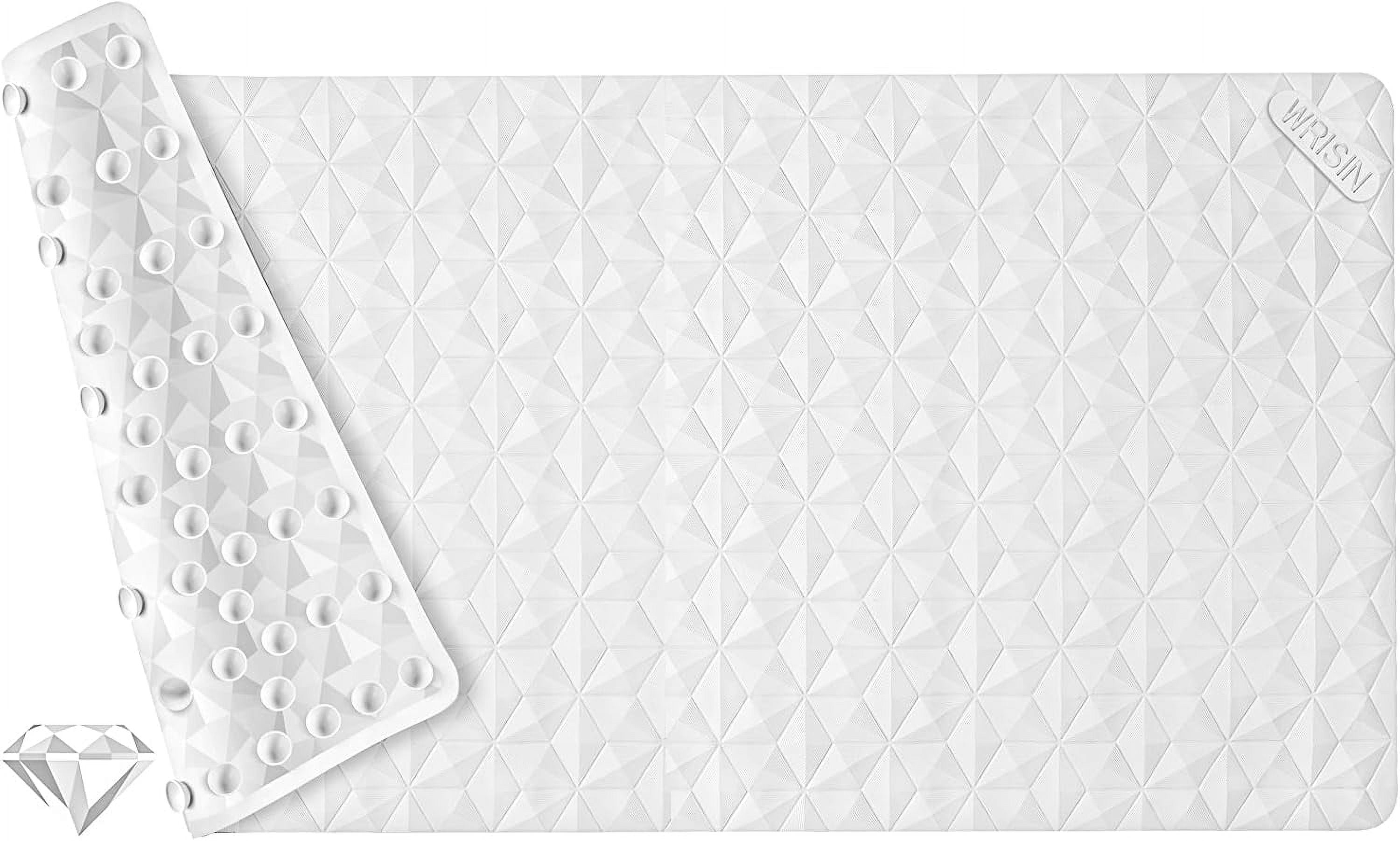 Non Slip Bathtub Mat for Bath Tub Shower - Natural Rubber Suction Cups ...