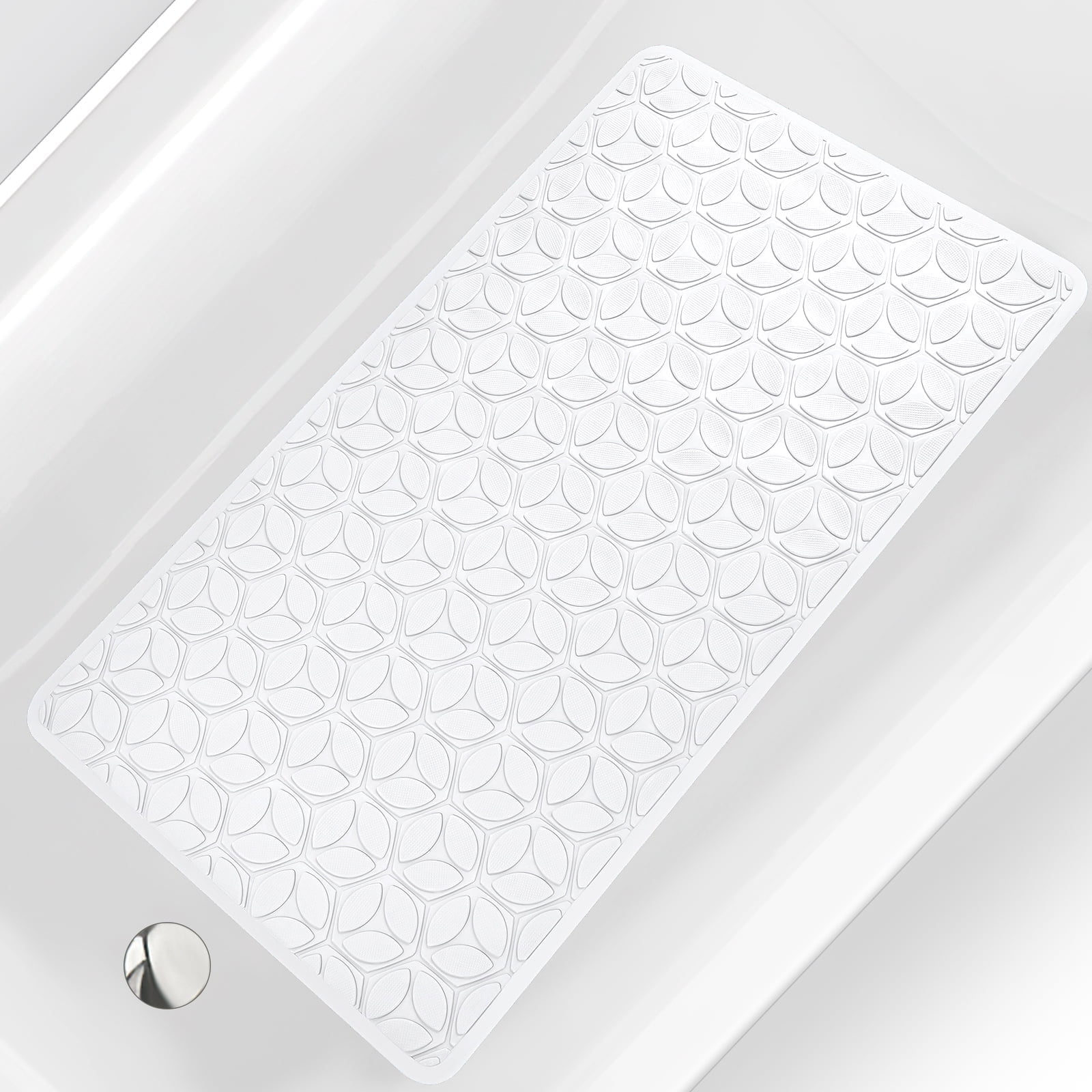 Non Slip Bathtub Mat | Real Rubber Bath Mat for Tub and Shower, Bath ...