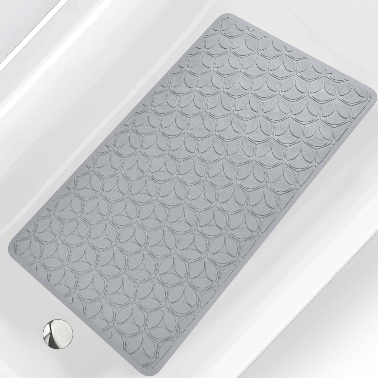 Couradric, Non Slip Bathtub Mat, 16"x28", Natural Rubber Safety Mat ...