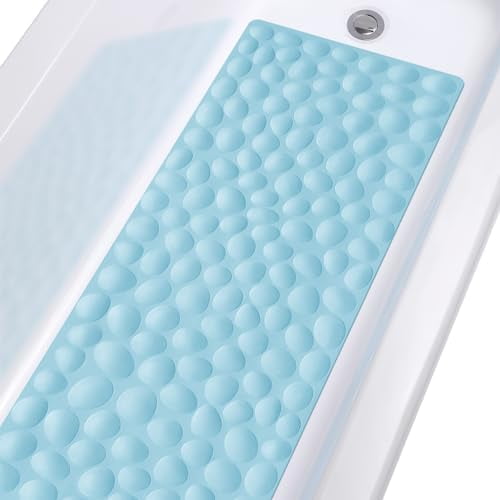 Non-Slip Bathtub Mat Soft Rubber Bathroom Bathmat with Strong Suction ...