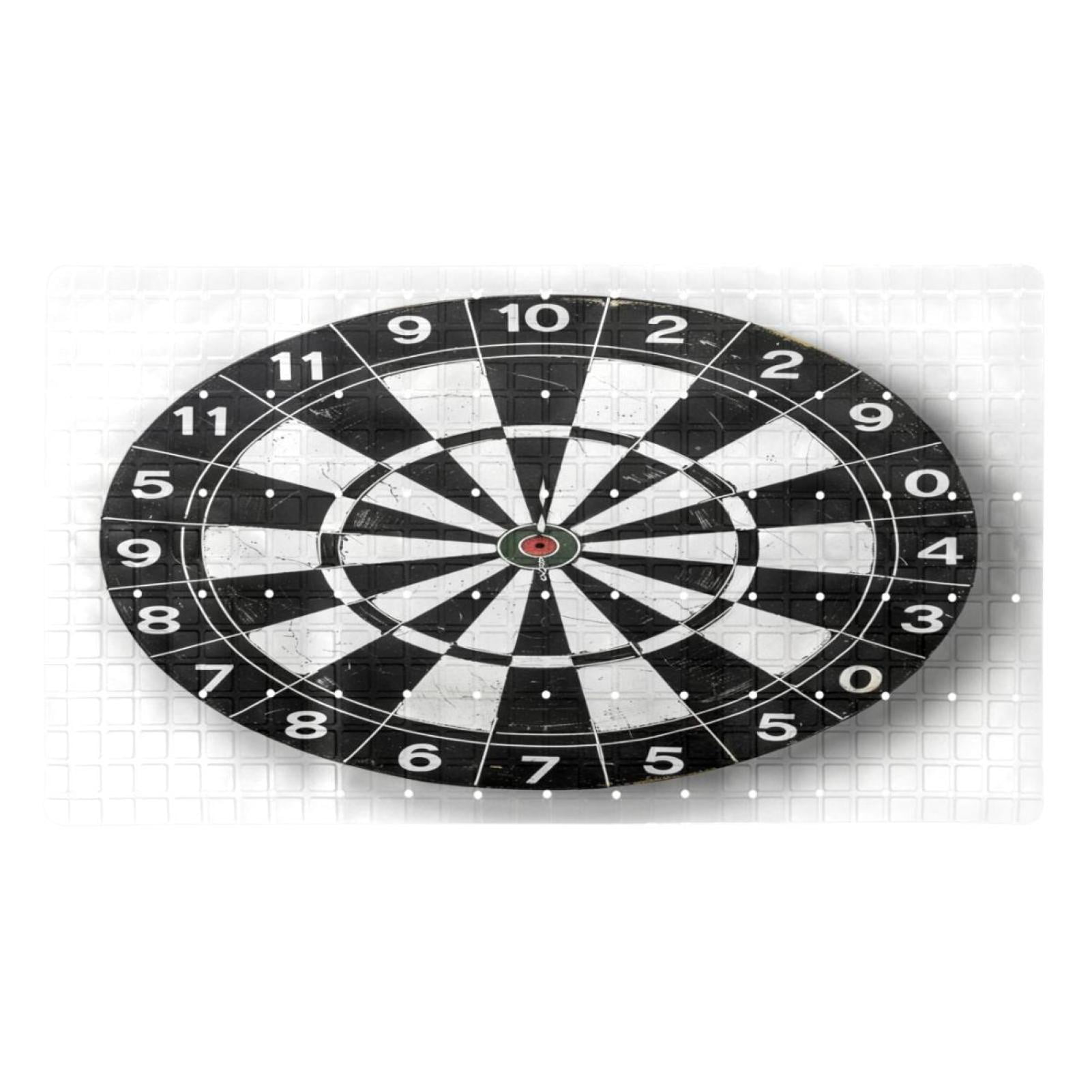 Non-Slip Bathtub Mats Black and White Dart Board Prints Soft Bath Tub ...