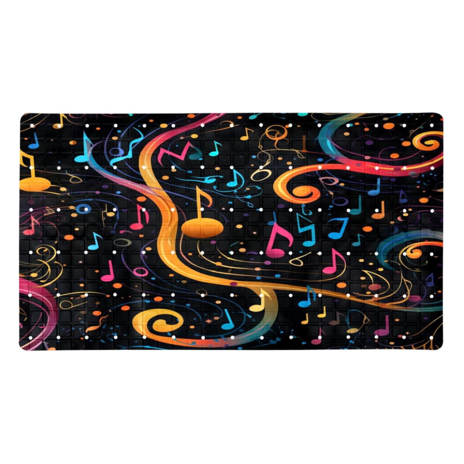 Non-Slip Bathtub Mats Colorful Music Notes Prints Soft Bath Tub ...