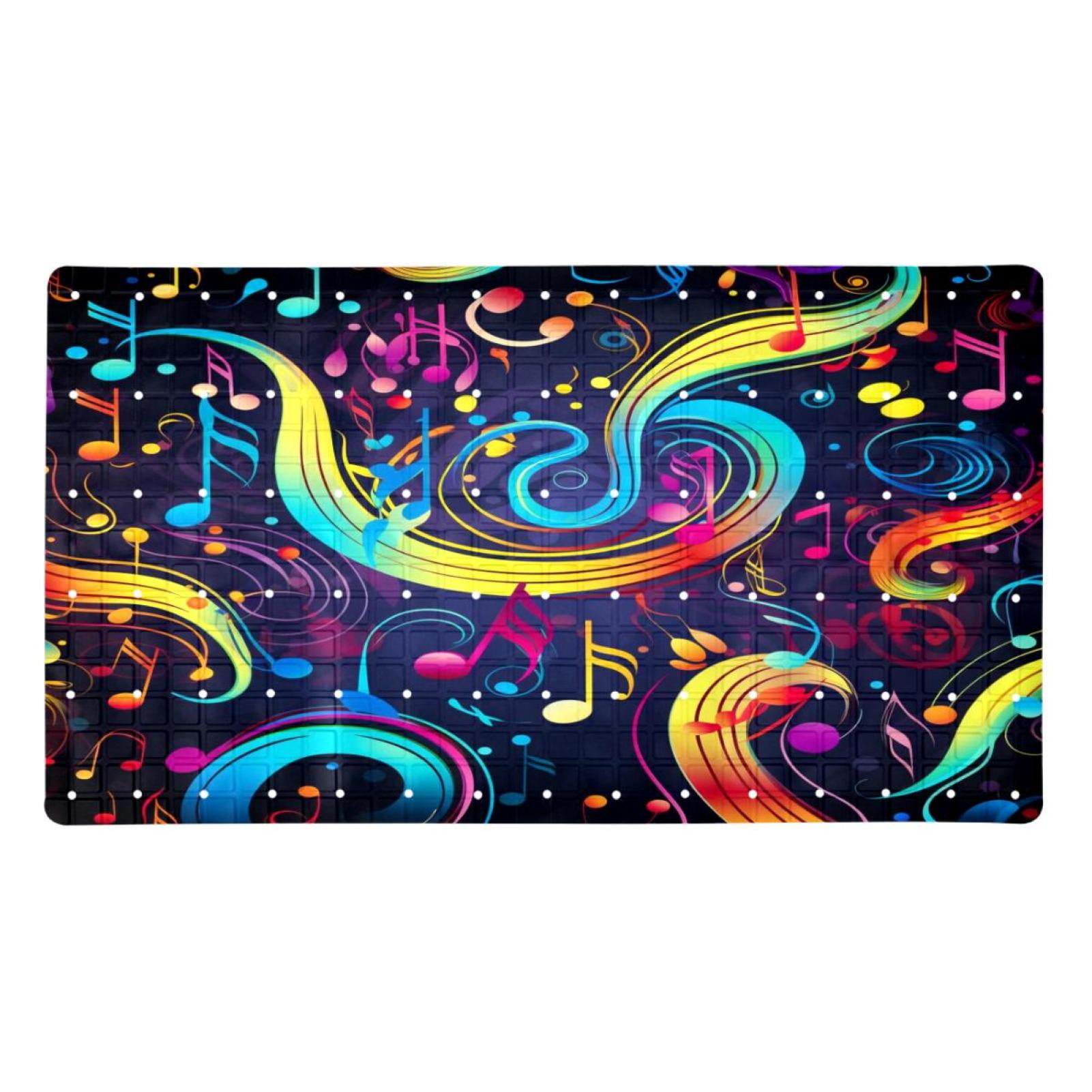 Non-Slip Bathtub Mats Colorful Music Notes Prints Soft Bath Tub ...