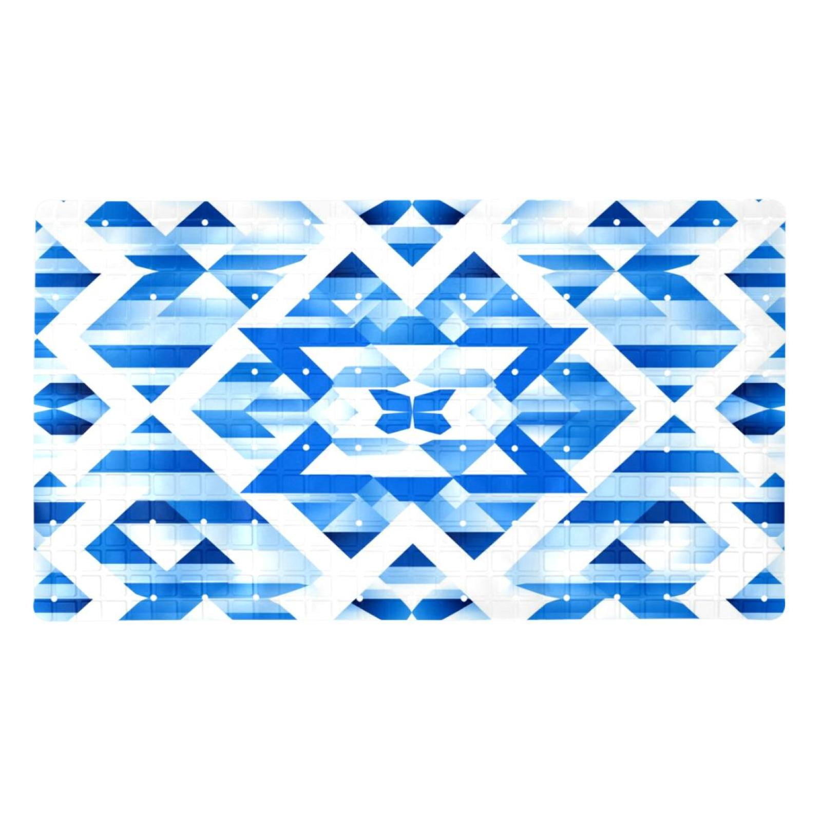 Non-Slip Bathtub Mats Israel Flag Blue White Pattern Prints Soft Bath ...