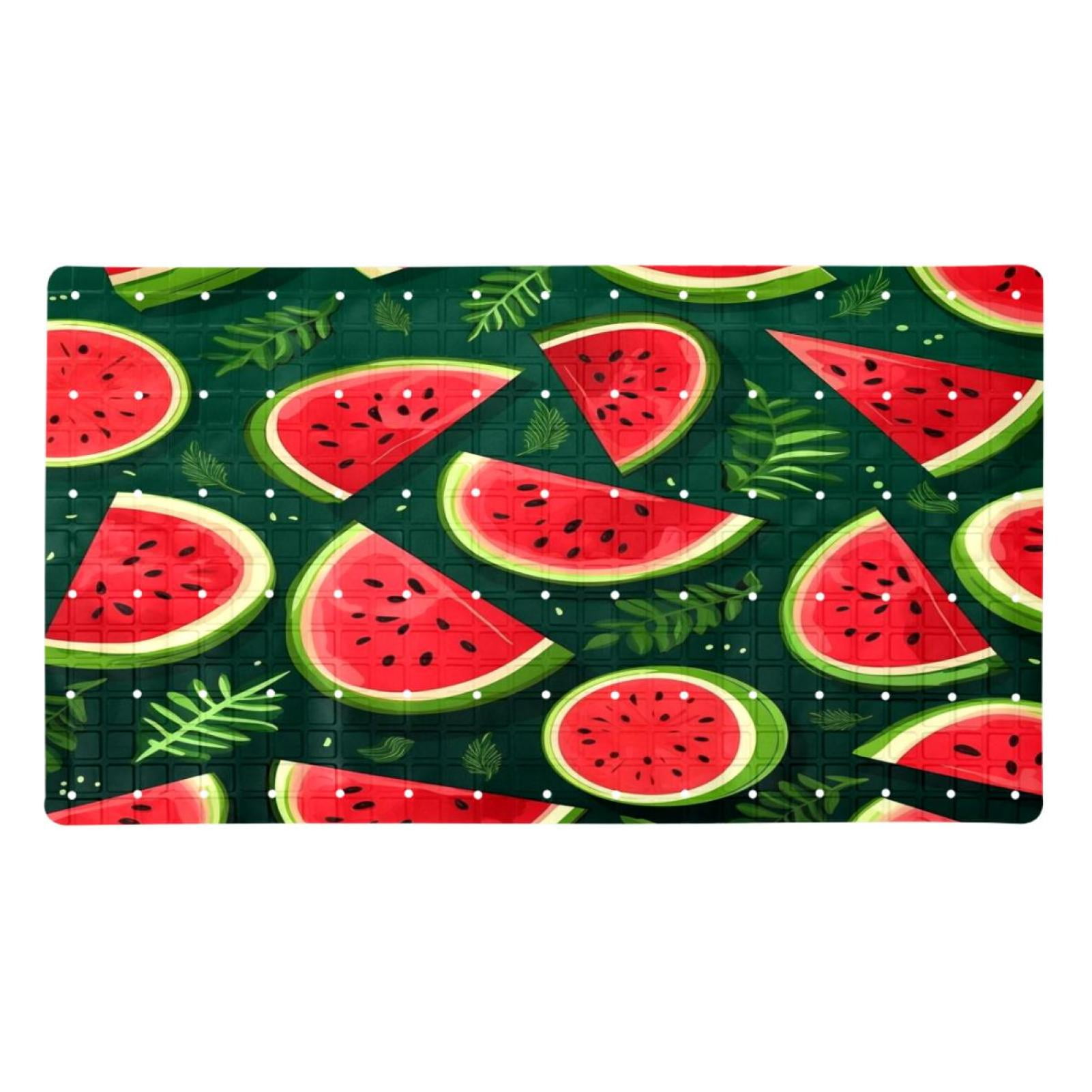 Non-Slip Bathtub Mats Summer Fruit Sweet Watermelon Prints Soft Bath ...