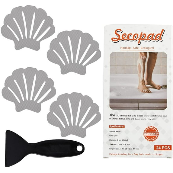 Non-Slip Bathtub Stickers, 24 PCS Shell Safety Bathroom Tubs Showers ...