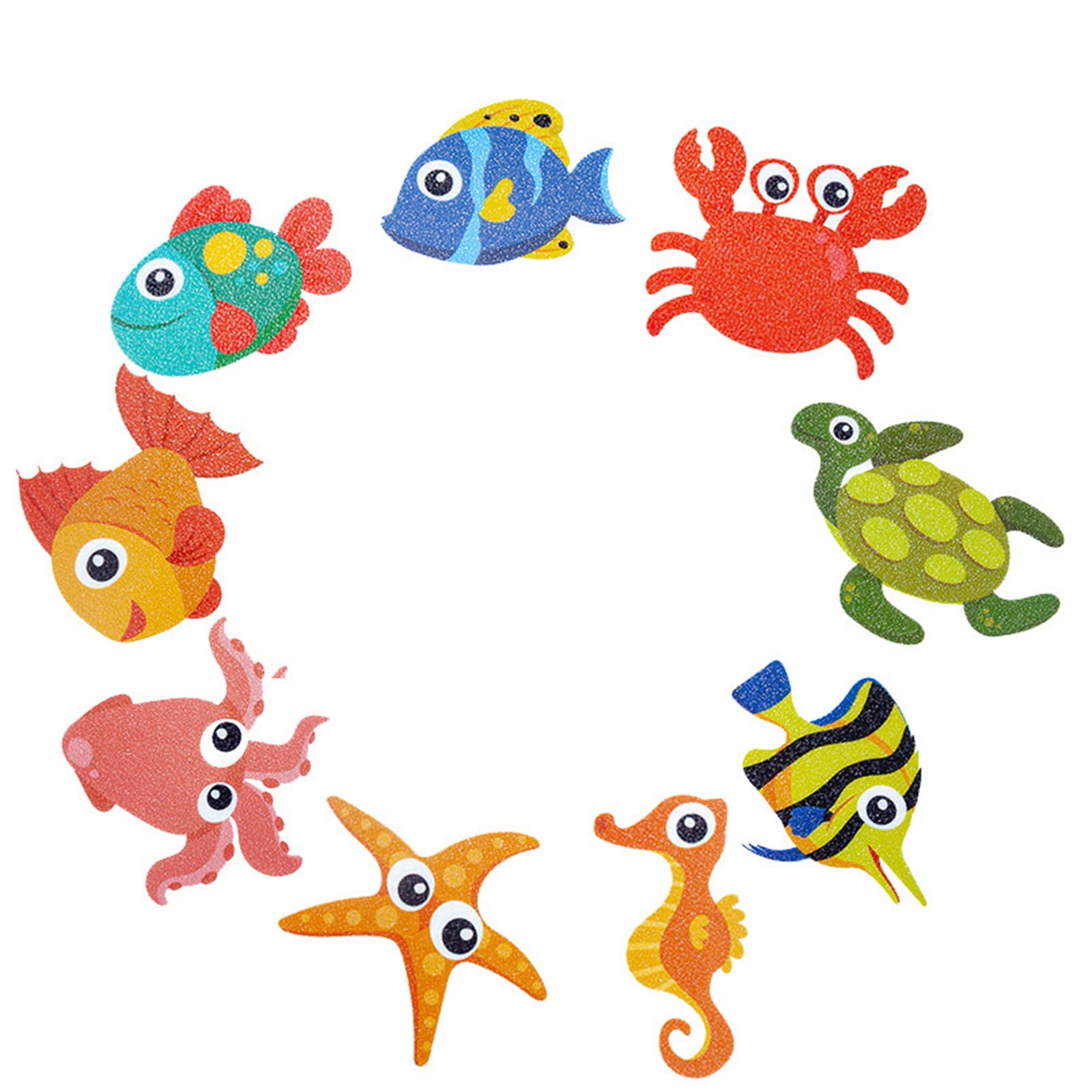 Non Slip Bathtub Stickers 9 Large Sea Adhesive Kids Anti Slip Decal ...
