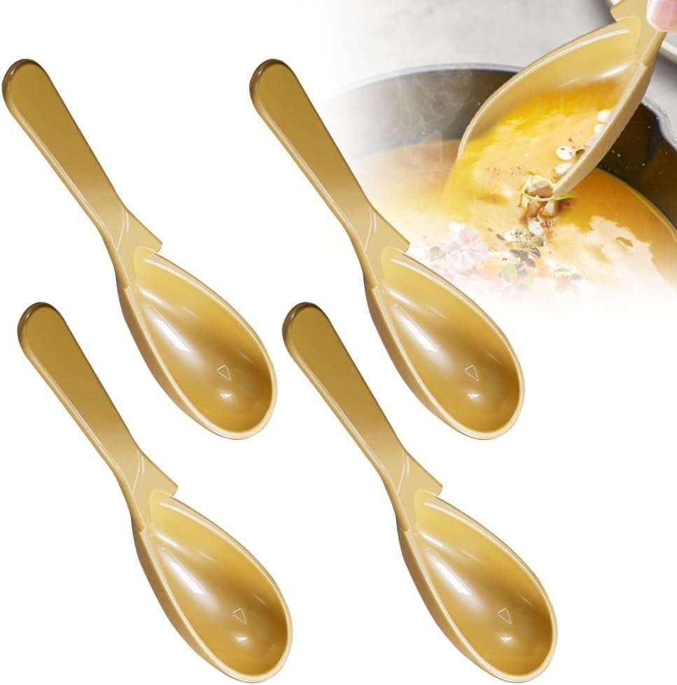 Non-Slip Bowl Spoon, 2025 New Notch and Hook Style Kitchen Soup Spoons ...