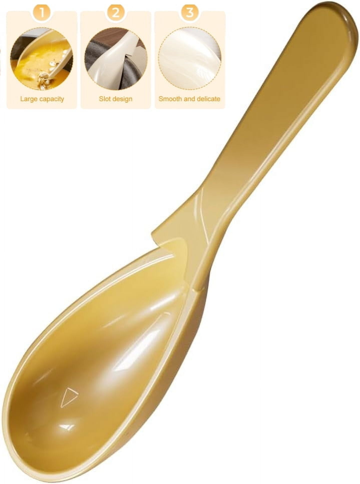 Non-Slip Bowl Spoon, 2025 New Notch and Hook Style Kitchen Soup Spoons ...